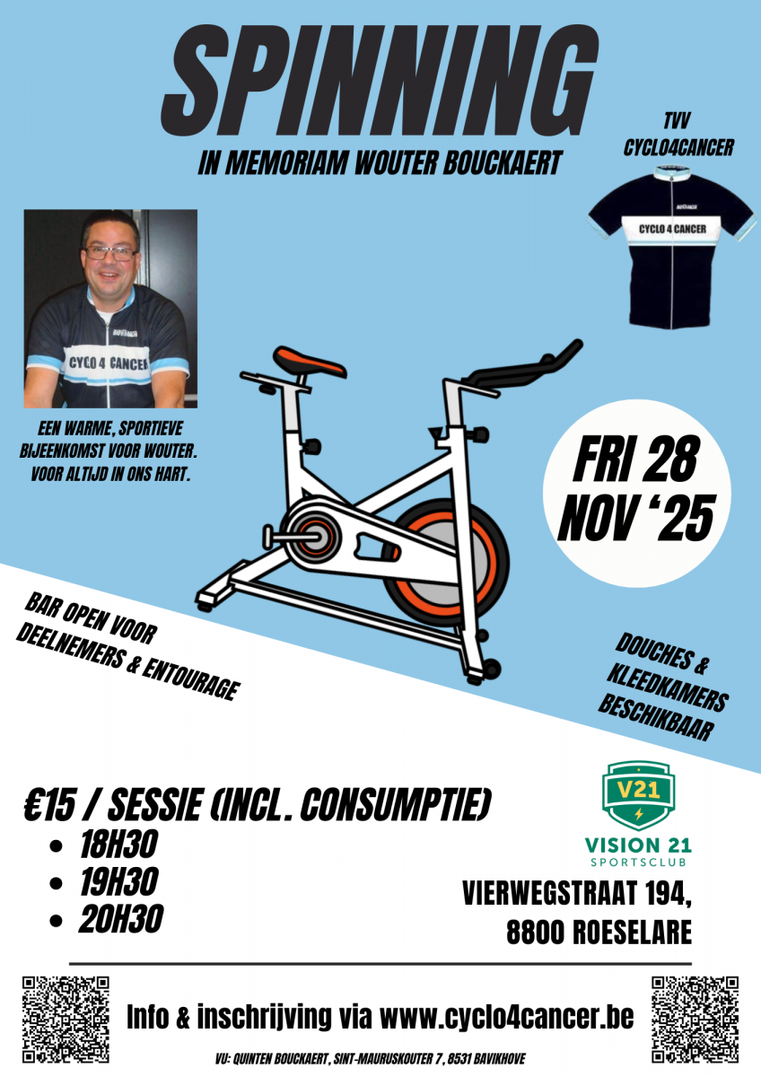 Spinning In Memoriam Wouter Bouckaert - Cyclo 4 Cancer